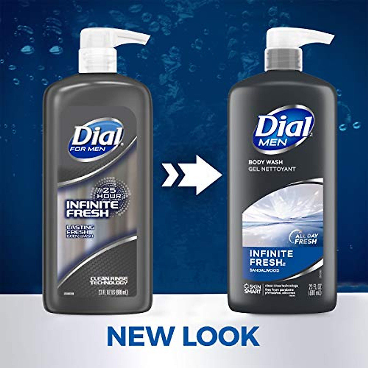 Dial Men Body Wash, Infinite Fresh, 69 fl oz (3-23 fl oz Bottles)