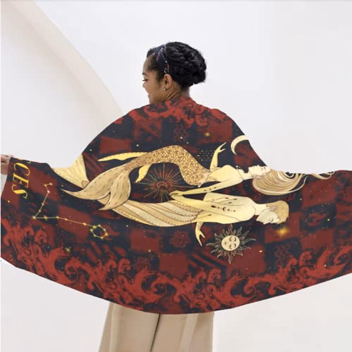 ZEWASIIL Constellation Pisces Throw Blanket 60"X50" Flannel Zodiac Sign for Couch Bed Sofa Travelling Camping for ​Kids Adults