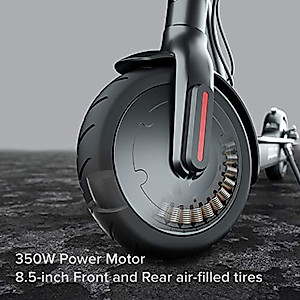 Populo Folding Electric Scooter for Adults - Powerful 350W Motor, Long Battery Life, Double Braking System, Portable Design - Up to 15 MPH & 14.5 Miles Range with 8.5" Pneumatic Tires