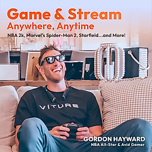 VITURE One Neckband, Official Partner of PSPlay & XBXPlay, 128GB Storage, Remote Play, Cloud Gaming, App Store, Stream on Game Consoles, Support Miracast, Bluetooth (Jet Black)