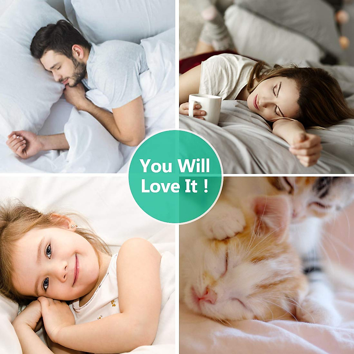 COHOME Mattress Topper King 1300 GSM Extra Thick Cooling Mattress Pad 400TC Cotton Top Plush Down Alternative Fill Pillow Top Mattress Cover with 8-21 Inch Deep Pocket (78x80 Inches, White-Luxury)