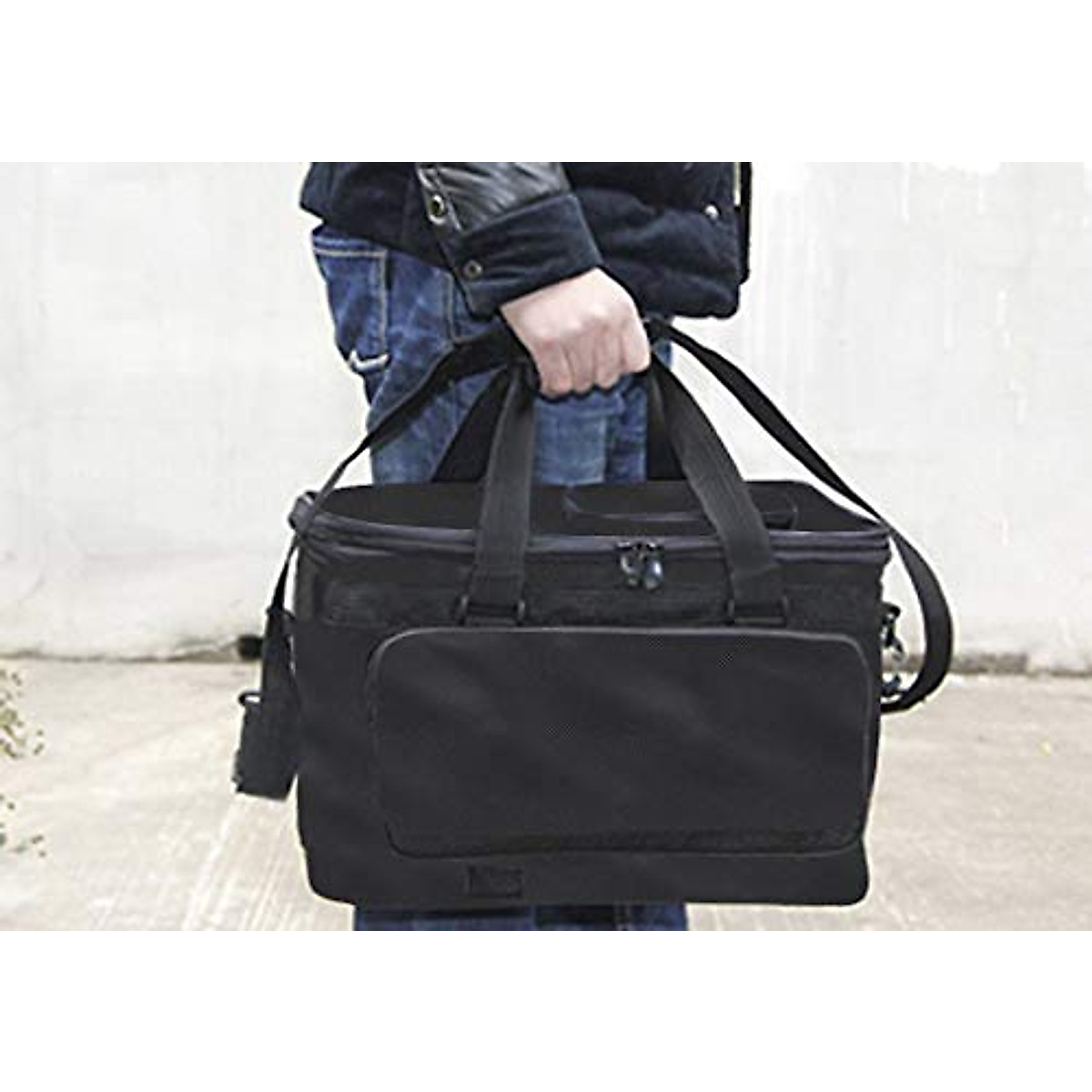 Foldable Waterproof Art Portfolio Case Artist Drawing Painting Storage Bag with Handle & Shoulder Strap Spacious Traveling Art & Craft Organizer Crossbody Bag for Drawing Board Easel Palette Brushes