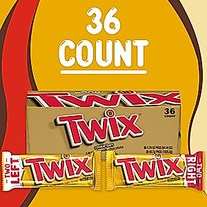 TWIX Full Size Caramel Chocolate Cookie Candy Bar, 1.79 oz. 36-Count Box