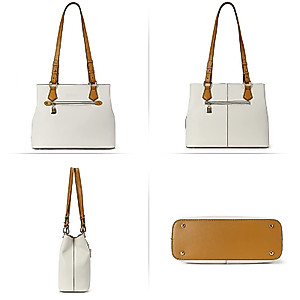 BOSTANTEN Leather Handbags Satchel Bags for Women Designer Shoulder Purses Top Handle Crossbody Bags