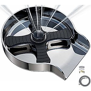 Faucet Metal Glass Rinser for Kitchen Sinks,360° Rotary Cup Washer,Kitchen Sink Accessories (Brush Nickel)