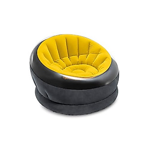 INTEX 68582EP Inflatable Empire Chair: Durable Outdoor Use – 2-PLY Laminate – Velvety Surface – Flocked Construction – Colors May Vary