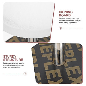 Zerodeko Travel Accessories Mini Iron Ironing Board Wood Stool Coat Clothes Ironing Board Tabletop Small Ironing Board for Sewing Craft Room Household Dorm Travel Accessories Mini Iron