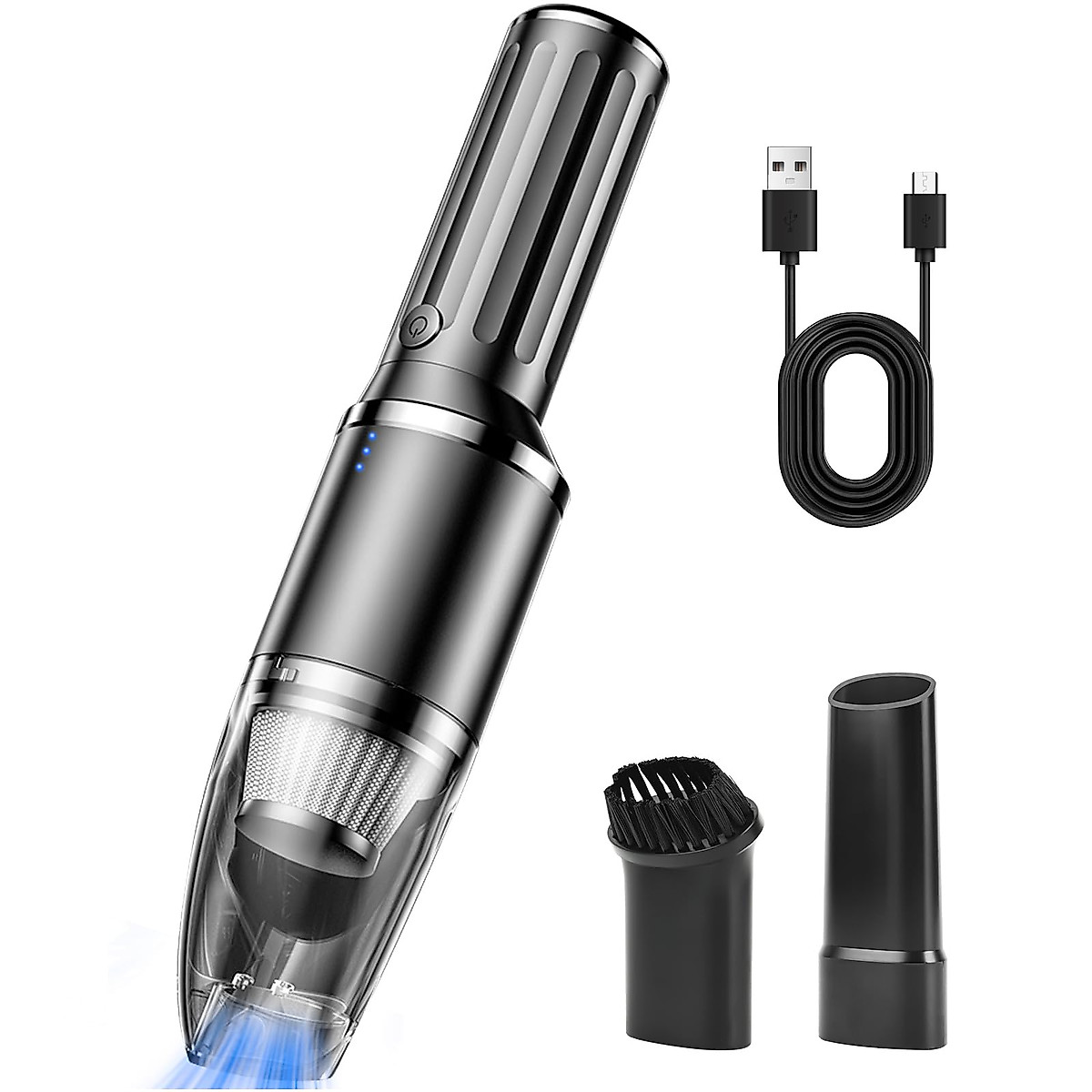 CDRCMXV Handheld Vacuum, Mini Hand Vacuum Cordless Rechargeable High Power Dust for Home, Small Vacuum Cleaner for Car Upholstery, Carpet, Pet Hair(Black)