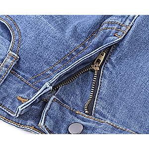 Sidefeel Women Flare Jeans Bell Bottom Mid Rise Denim Pants Size 16 Blue