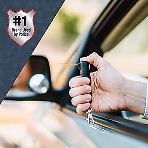 SABRE Mighty Discreet Pepper Spray for Self Defense, Protect Against Multiple Threats, 16 Bursts, Small Ultra-Compact Design, UV Marking Dye, Snap Clip, Key Ring, Twist Lock Safety, 0.18 fl oz, 2 Pack