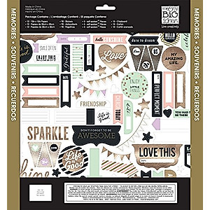 me & my BIG ideas Scrapbook Page Kit, Gold Rush, 12-Inch by 12-Inch