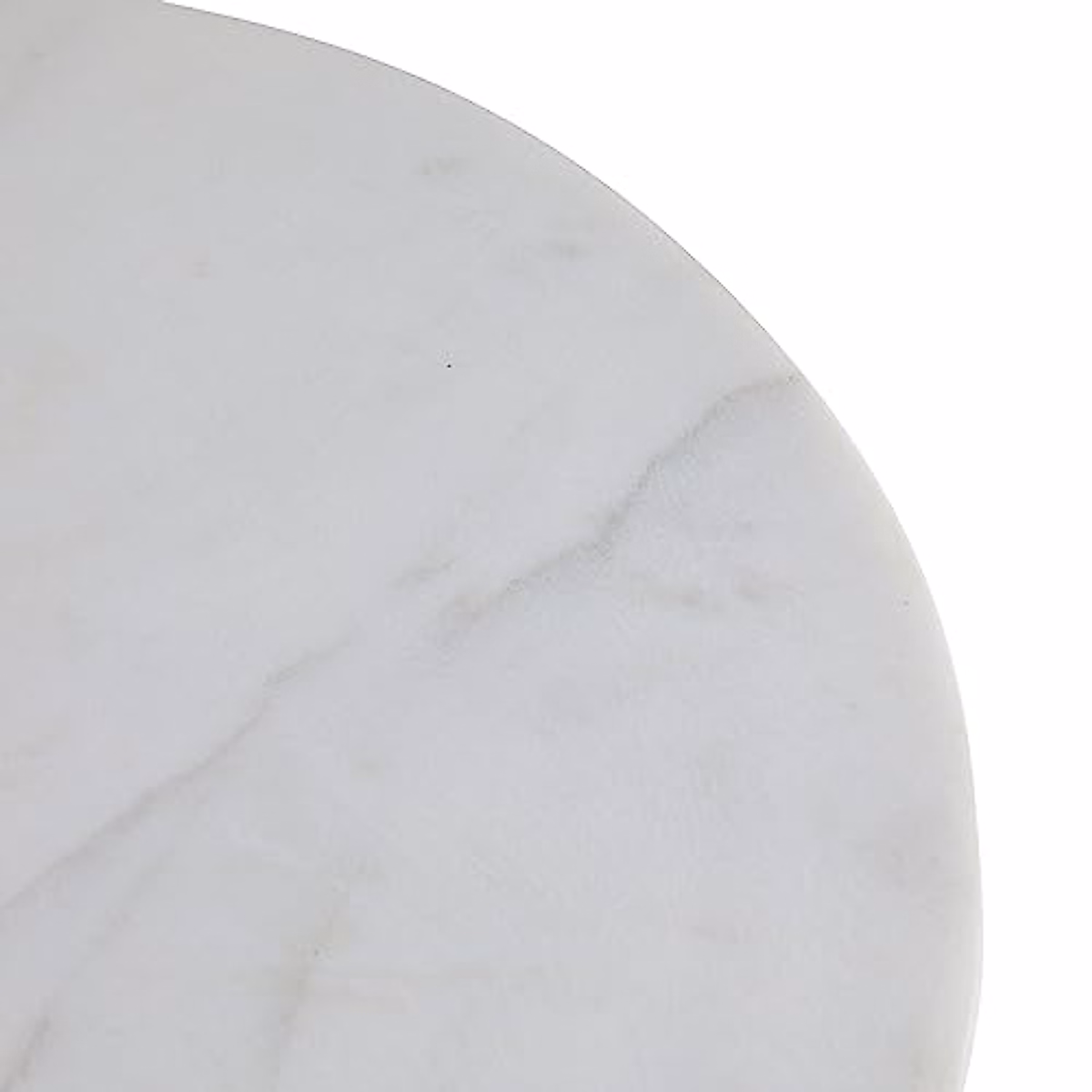 Creative Co-Op Minimalist Round Marble Charcuterie or Cutting Board, White Small