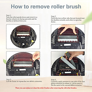 Zengerent 2 Sets Roller Brushes Replacement Compatible with iRobot Roomba 800 900 Series, Dual Multi-Surface Rubber Brushes Roomba Replacement Accessory for Irobot Roomba Vacuum Cleaner