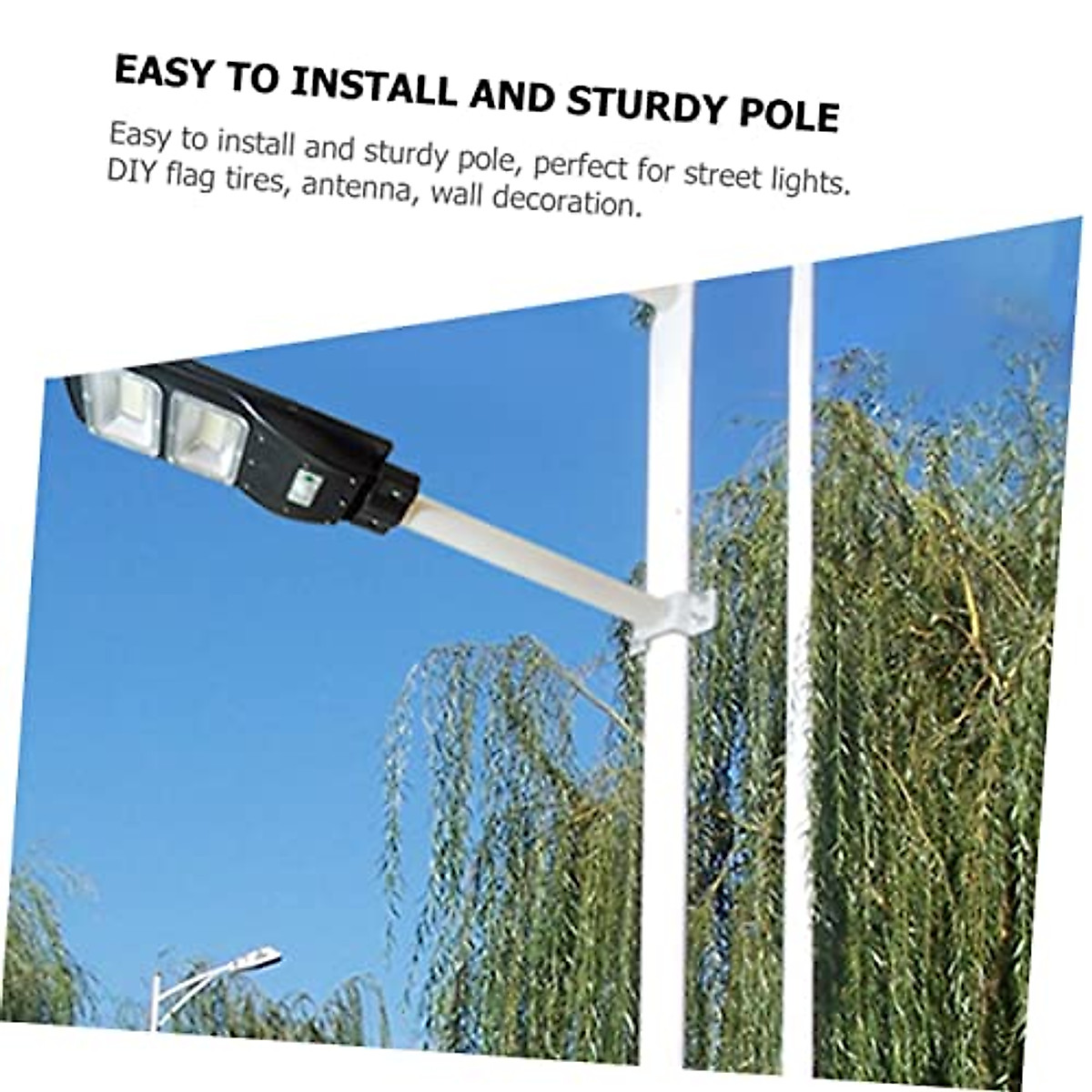 3 Sets Light Fixing Bracket Lamp Arm Bracket Light Fixture Mounting Bracket Street Light Metal Bracket Solar Street Light Bracket Lamp Arm Accessory Street Lamp Mounting Arm