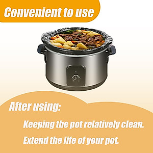 FASOZUKA Slow Cooker Liners 40×Cooking Bags Small Size Disposable Pot Liners, Fit 1QT to 3QT for Slow Cooker Cooking Trays Suitable for Oval & Round Pots 11"x 16", 40 Liners (40)