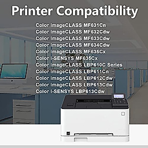TopInk Compatible 045H CRG045H Toner Cartridge Replacement for Canon Color imageCLASS LBP610C Series LBP613Cdw LBP612Cdw Printer [Cyan,2-Pack]