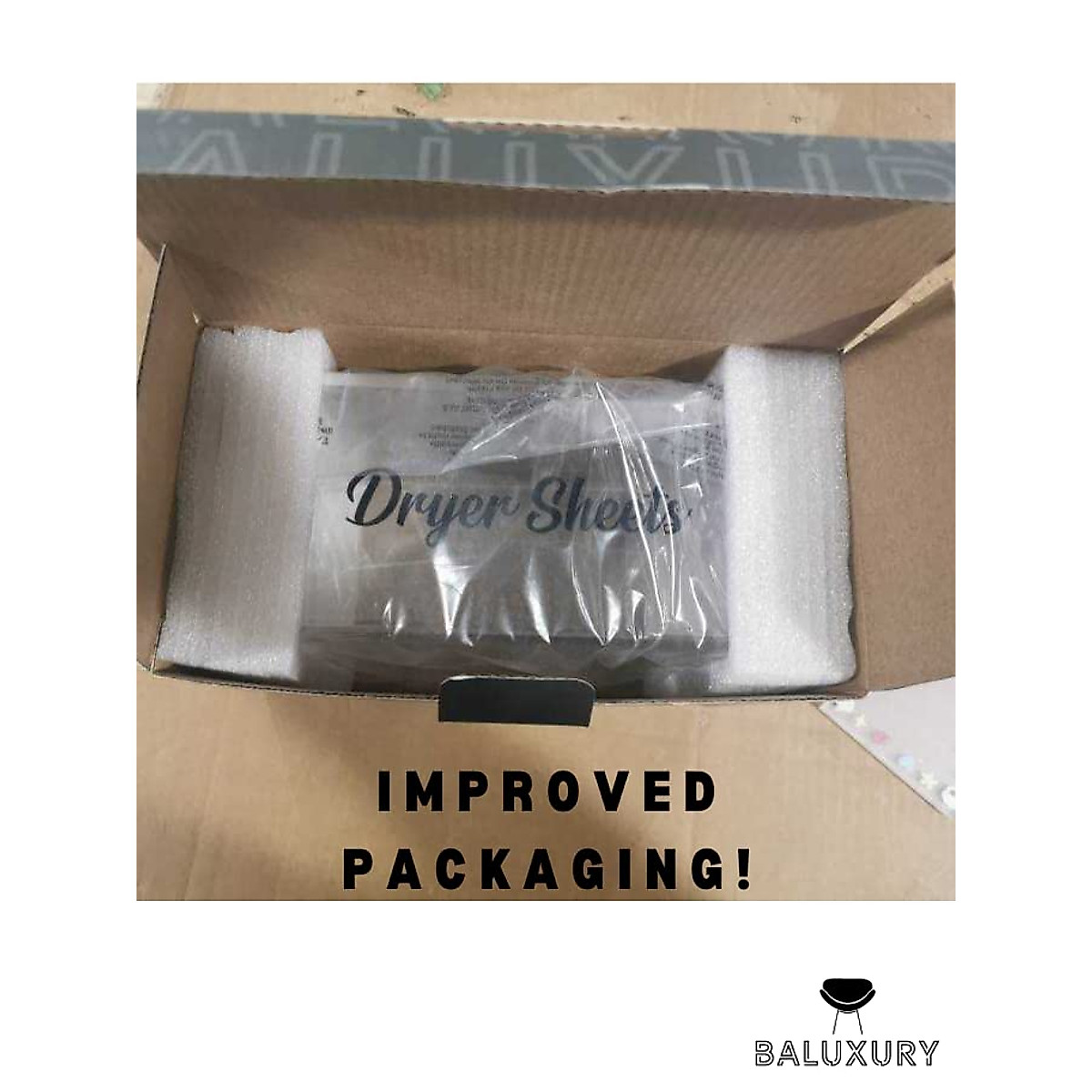 BALUXURY Acrylic Laundry Dryer Sheet Holder, Clear Dryer Sheets Container with Lid for Laundry Room Decor