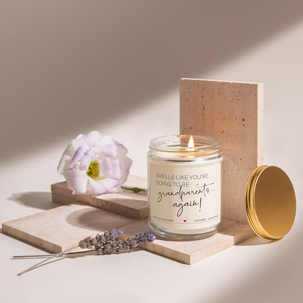 Pregnancy Announcement Gifts for Grandparents, Baby Announcements Ideas - Lavender Scented Candles, Pregnancy Reveal, You're Going to Be Grandparents Again Baby Announcement