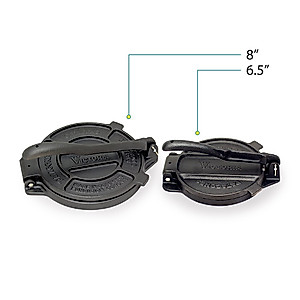 Victoria 6.5 Inch Cast Iron Tortilla Press. Tortilla Maker, Flour Tortilla press, Rotis Press, Dough Press, Pataconera Seasoned with Flaxeed Oil