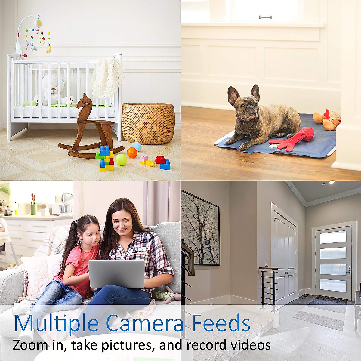 Momentum HD Wireless Indoor Home Security Camera with 2-Way Audio, Night Vision, Pet Monitor for iOS & Android (2 Pack) (Renewed)