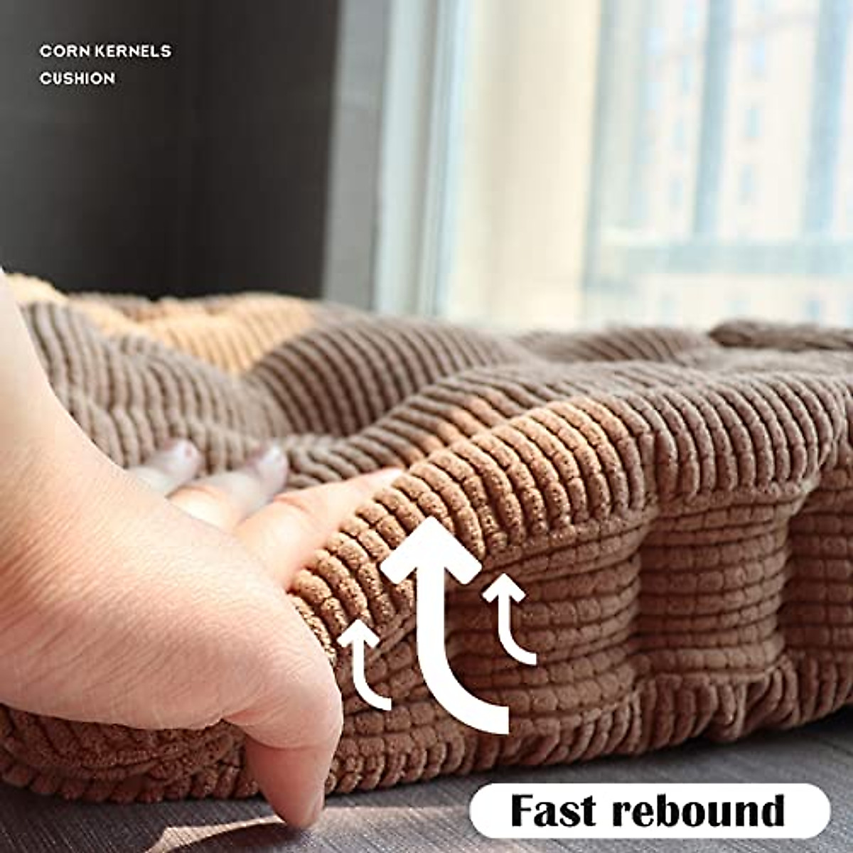 Square Floor Pillow Thick Cushion Meditation Pillows for Adults & Kids Bedroom Balcony Car Office Patio Sofa Reading Nooks Large Outdoor Indoor Tatami Chair Seat Cushion 20"×20" Green