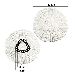 [3 Pack] Mop Replace Heads, Spin Mop Refill Heads Replacements Compatible with O Cedar 1-Tank System- Easy to Replace, Microfiber, Machine Washable