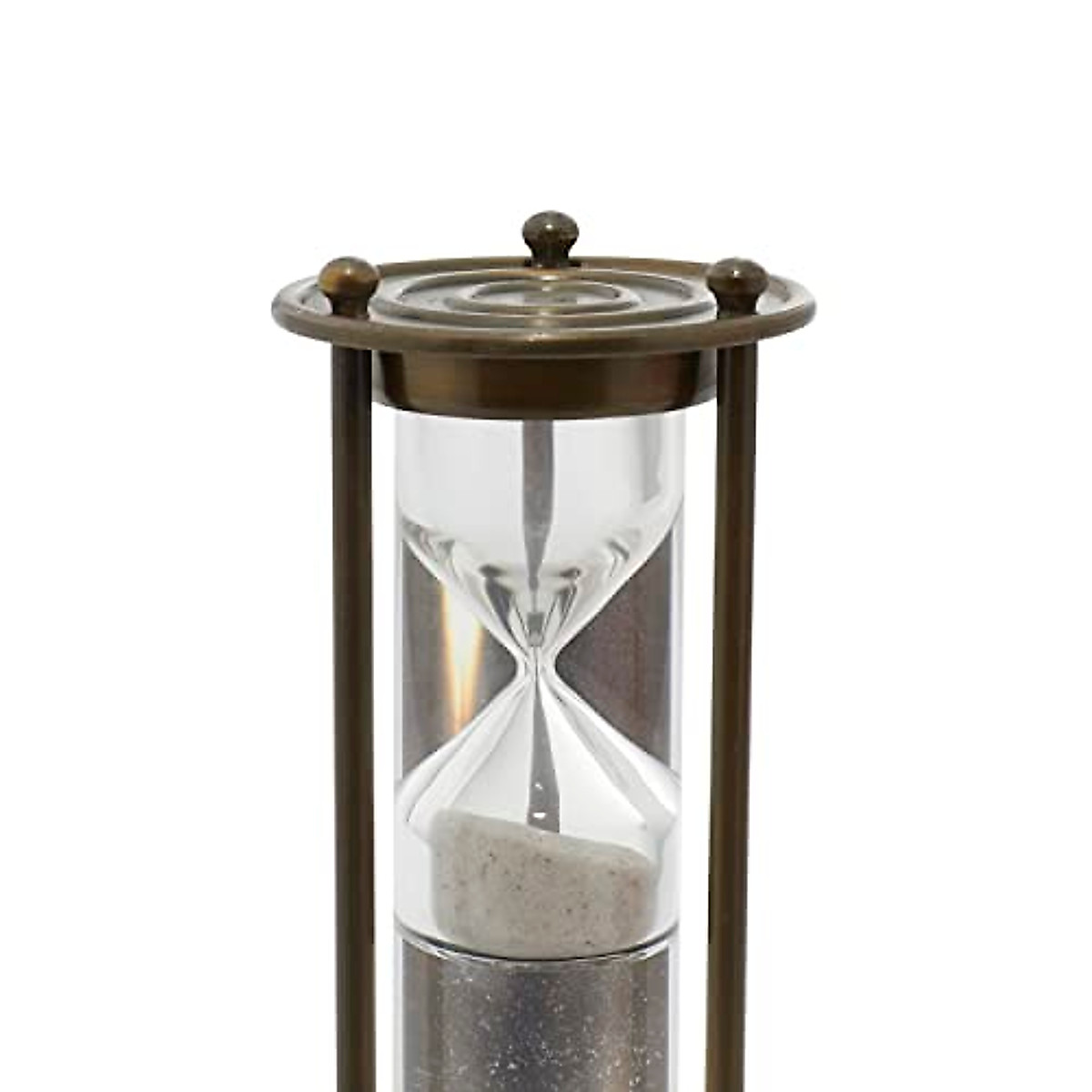 Deco 79 Aluminum Timer with Water Tube, 3" x 3" x 8", Brown