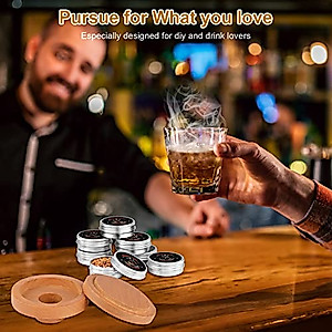 Cocktail Smoker Kit with Torch with 10 Flavors Wood Chips, Old Fashioned Whiskey Smoker Kit, Drink Smoker Infuser Kit Gifts for Men, Dad, Husband (Without Butane)