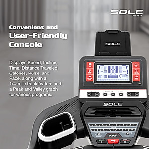 New 2023 Treadmill, Sole Treadmill F65, Foldable Treadmills for Home Use, Bluetooth, Wide Speed Range, Large Running Surface, Treadmill Foldable, Treadmills for Home with Incline, (Sole F65)