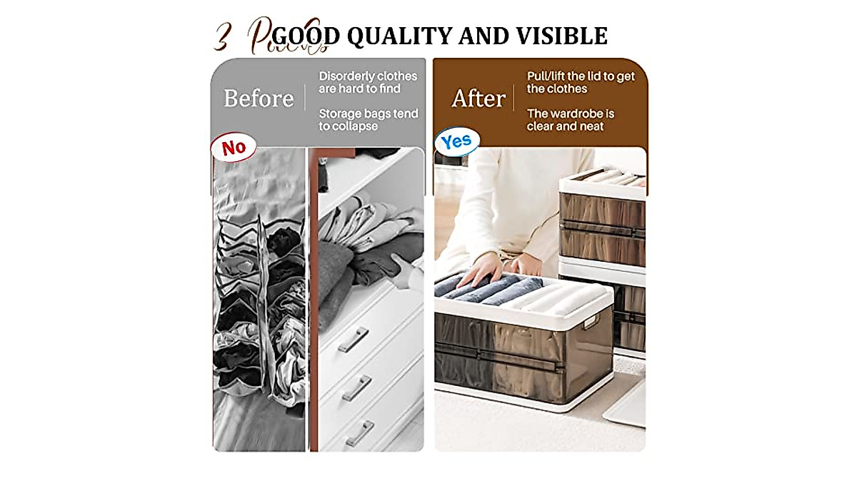 Stackable Plastic Storage Bins with Lids - 3 Pack for Organizational Ease