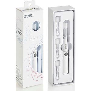 Brilliant Lumi 360 Round Head Travel Sonic Electric Toothbrush for Adults - Tooth Brush with LED Microfiber Bristles Gentle Sonic Technology for a Smile, Vibrating Toothbrush, 4 Brush Heads