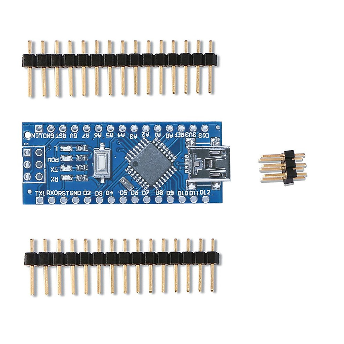 ELEGOO Nano Board CH 340/ATmega+328P Without USB Cable, Compatible with Arduino Nano V3.0 (Nano x 3 Without Cable)