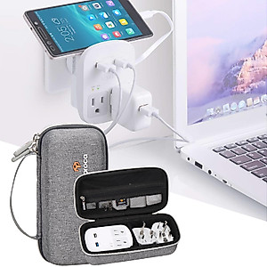 Aproca Grey Hard Travel Storage Protective Case, for Ceptics World Travel Adapter Kit