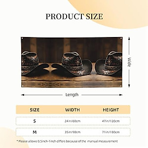 Banners and Signs for Outdoor 35x71 Backdrop for Birthday Party Business Graduation Wedding Event,American West Rodeo Hat