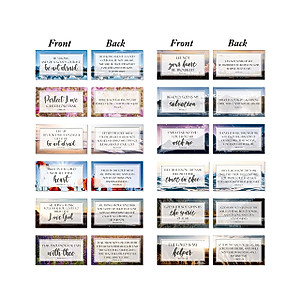 JBH Creations Be Not Afraid Bible Verse Cards with Full Scripture - Pack of 48