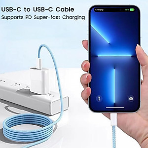 weishan 10-Pack USB C Charger Cable 60W for Phone 15, 15 Pro, 15 Pro Max, 15 Plus - Multipack USB-C to Type C Charging Cords, 3.3ft