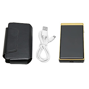 3 Inch Senior Flip Phone, 2G Mobile Unlocked with SOS Big, LED Flashlight and Cell Phone Clear Sound,Dual SIM Slots 5900mAh Unlocked Cellphone for Seniors Kids (Gold Color)