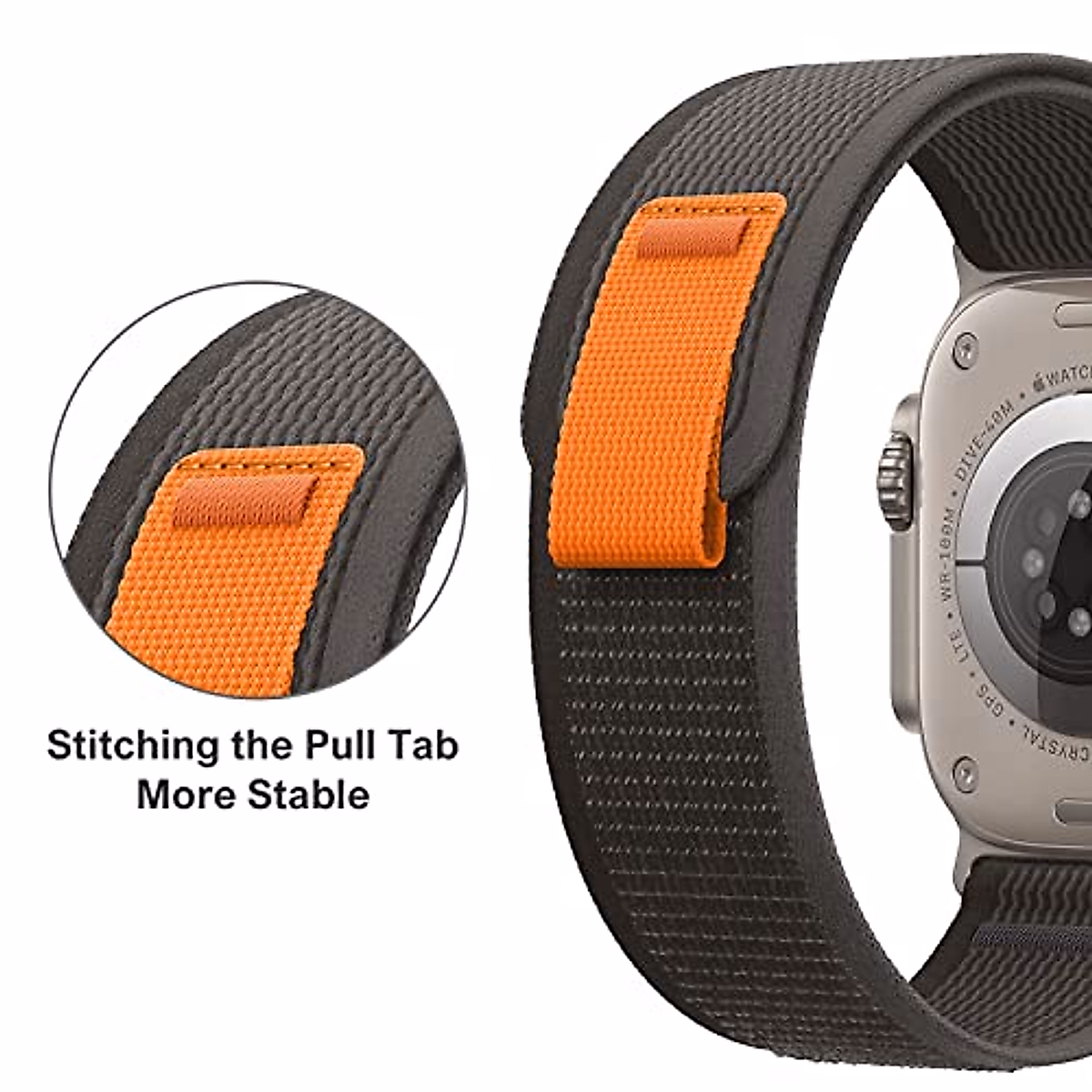 2 Pack Trail Loop Compatible with Apple Watch Ultra Band 49mm 45mm 44mm 42mm Men Women, Soft Nylon Sport Loop Bands Braided Replacement Strap for Apple Watch Ultra iWatch Series 8 7 SE 6 5 4 3 2 1