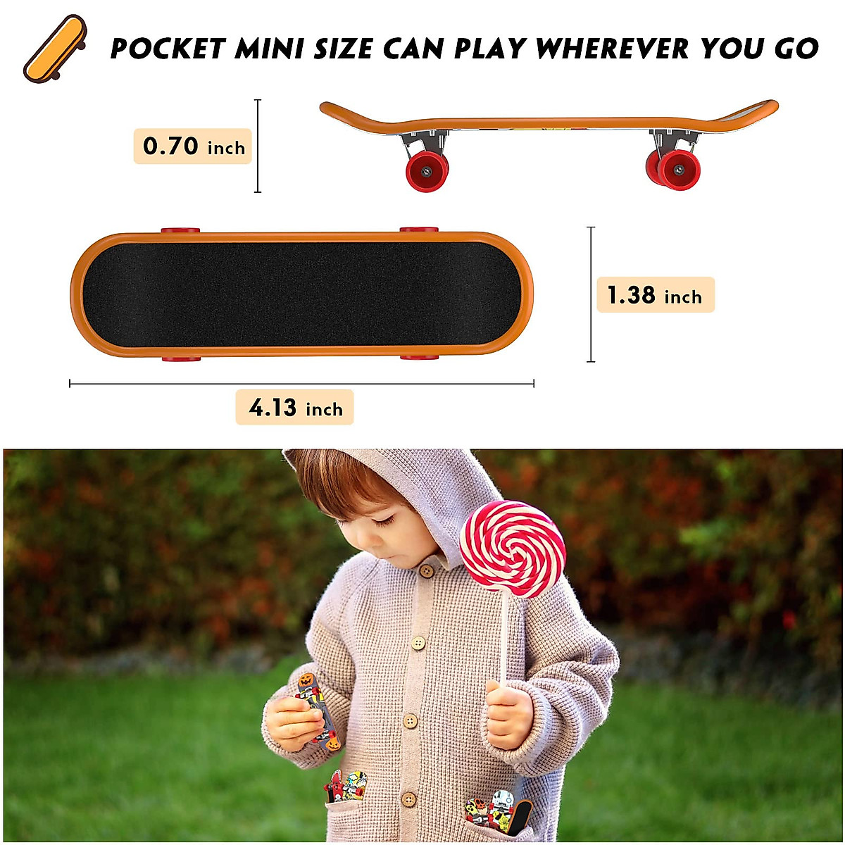 TIME4DEALS 4 PCS Finger Toys Professional Finger Boards Mini Skateboard Fingerboards for Creative Fingertips Movement, Skateboard Educational Toys Party Favors Novelty Toys for Kids Boys Girls Gifts