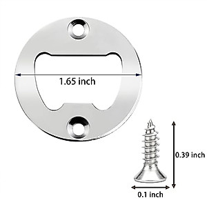 Bottle Opener Insert - 20 Sets Stainless Steel Bottle Opener Inserts Kit with Screws Screwdriver for Bottle Opener DIY Resin Mould Kit Bottle Opener Hardware Parts Supply