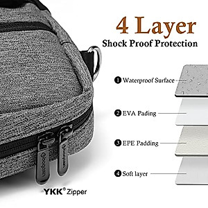 bagasin 15 15.6 16 inch Laptop Computer PC Shoulder Bag Carrying Case, Water-Repellent Fabric Briefcase, Lightweight Toploader, Business Casual or School