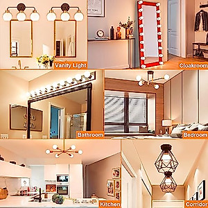 winshine 8 Pack E26 LED Globe Light Bulbs, 3000K Soft White 40W Equivalent 120V Bathroom Light Bulbs, G25 Vanity Light Bulb for Bathroom Makeup Mirror, Bedroom Lights CRI85+, 550LM, Non-dimmable