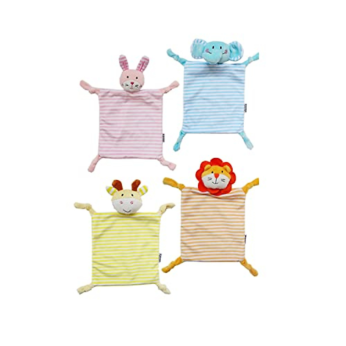 FOMUNI Baby Giraffe Security Blanket Soft Baby Lovey Animal Plush Blanket Unisex Lovie Gift for Toddler, Boys and Girls, 6.7 Inch X 9.84 Inch (Yellow)