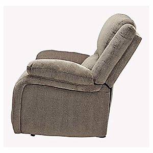 Signature Design by Ashley Draycoll Plush Manual Pull-Tab Rocker Recliner, Light Brown