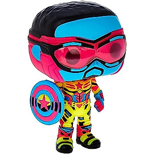 Funko Pop! Marvel: The Falcon and The Winter Soldier - Captain America Blacklight Exclusive Vinyl Figure #987