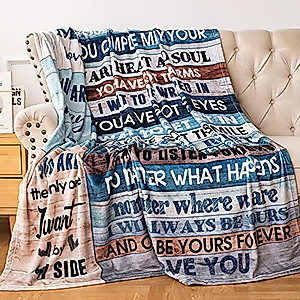 to My Girlfriend Blanket Girlfriend Gifts I Love You Blessing Sweet Sayings Quote Throw Blankets Birthday Gifts for Her Anniversary Soft Blankets for Bed Sofa and Couch 60x50 inch