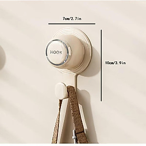 Wjwumha 3 Pieces Towel Hooks Hanging Heavy Duty Wall Mount Coat Hooks for Bathroom Shower Kitchen Keys Door Hook Self-Adhesive