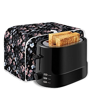 NETILGEN 4 Slice Toaster Dust Cover Bread Toaster Oven Dustproof Cover Kitchen Bakeware Protector Dustproof Fingerprint Protection Gift for Mom Wife Friends, Floral