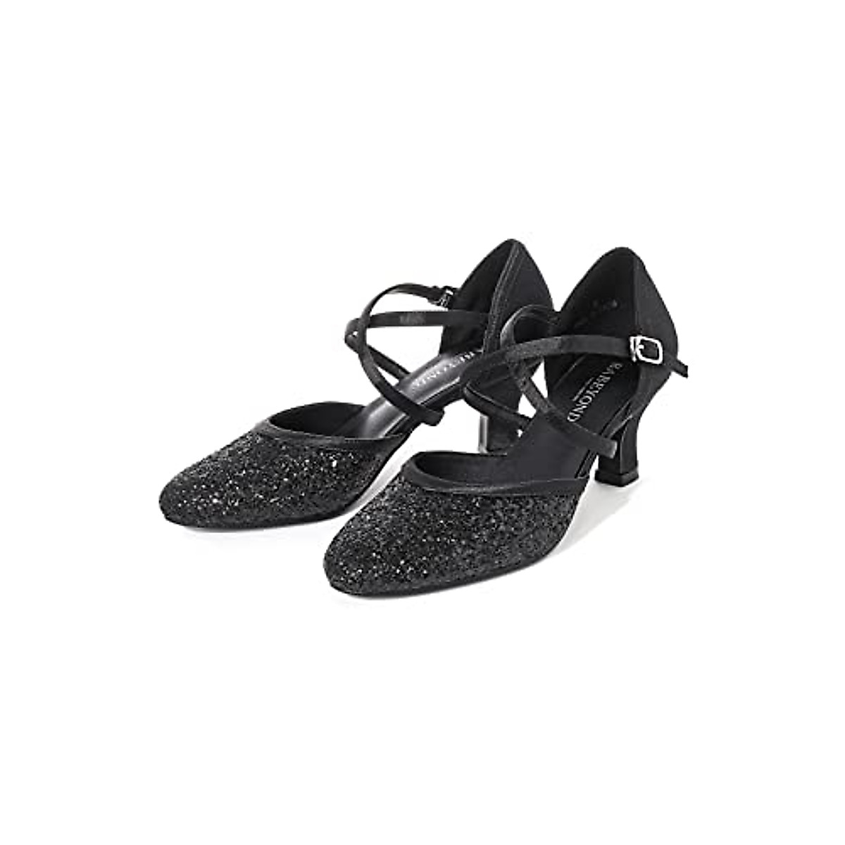BABEYOND Women Ballroom Latin Dance Shoes Salsa Closed Toe 1920s Retro Party Wedding Heels