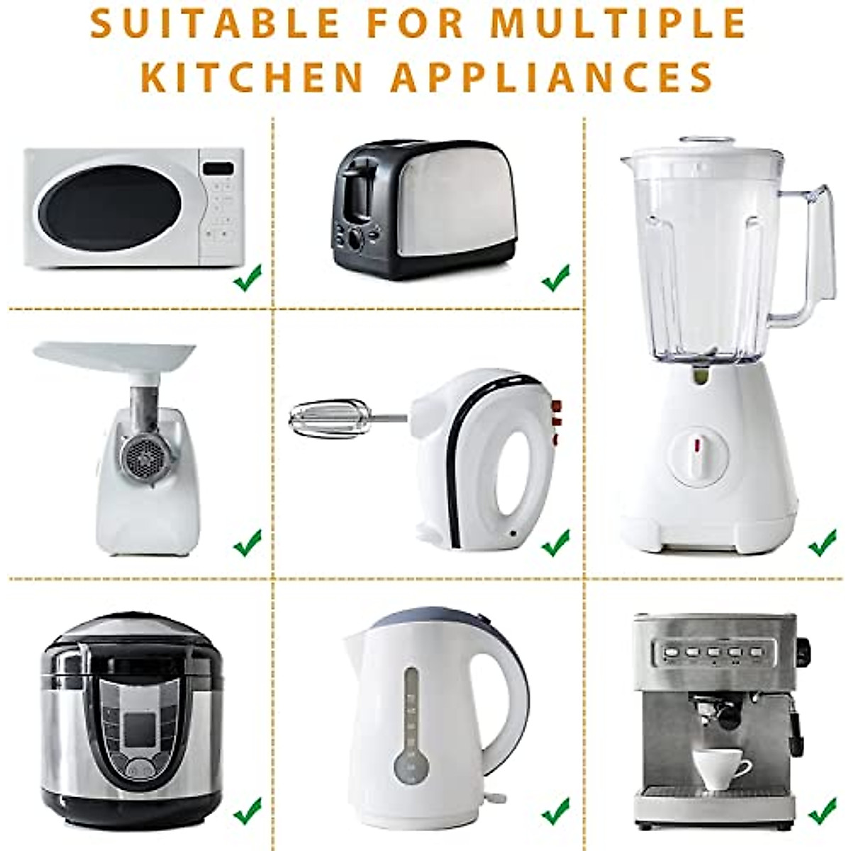 Heat Resistant Air Fryer Mat, 2PCS Kitchen Countertop Heat Protector Mat, Non Slip Appliance Slider Aid Pad for Air Fryer, Coffee Maker, Blender,Toaster, 17.3” x 11.8”